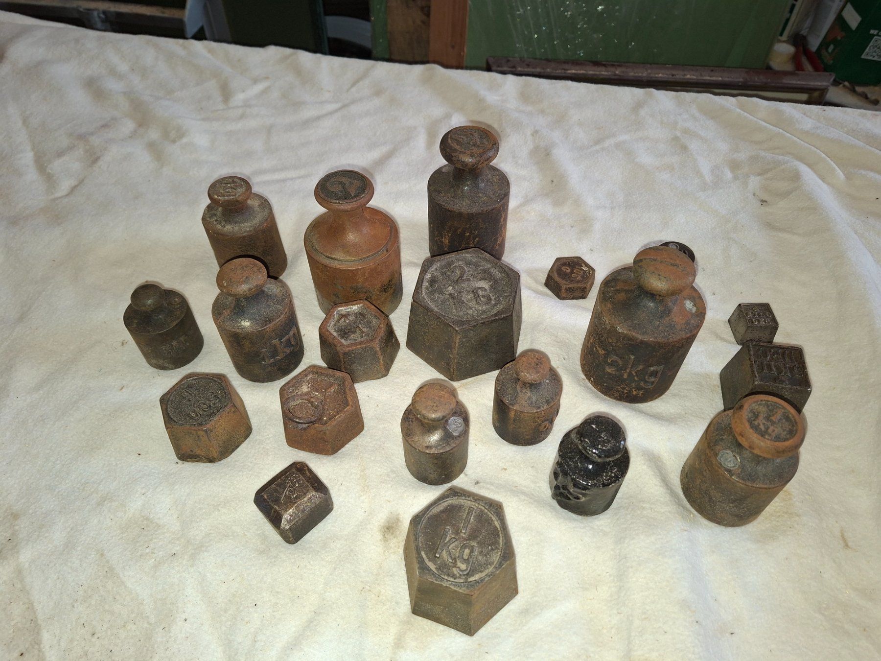 Alte Gewichte, Set von Gewichten, Antik, Herbstdeko, Top! (Gebraucht ...