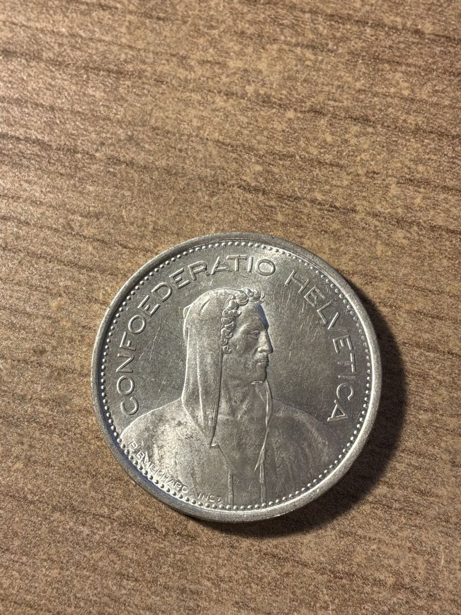 5 Franken Silber Münze Schweiz JG 1969 (6) (Neu (gemäss Beschreibung ...