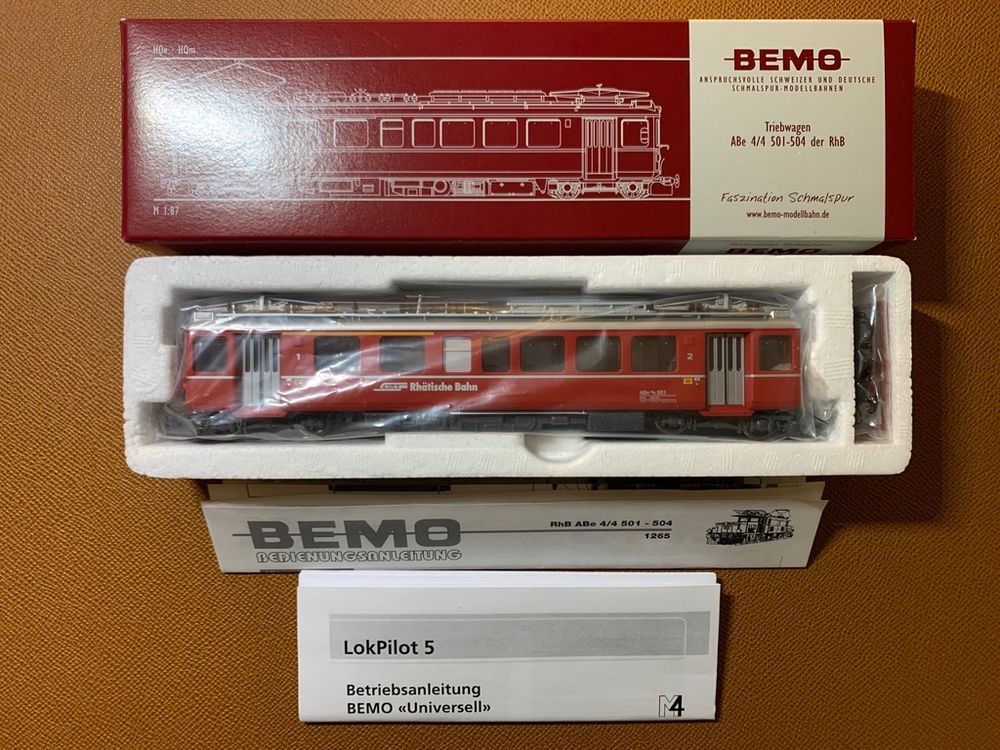Bemo H0m 1365141 E-Triebwagen ABe 4/4 501 RhB DC Digital (Neu und ...