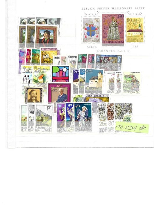 Fürstentum Liechtenstein, postfrisch (Neu (gemäss Beschreibung)) in Rheineck für CHF 1 – mit ...