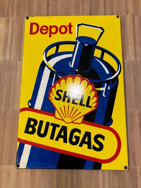 Email Schild Shell Butagas 40-50er Jahre (Gebraucht) in Neunkirch für ...
