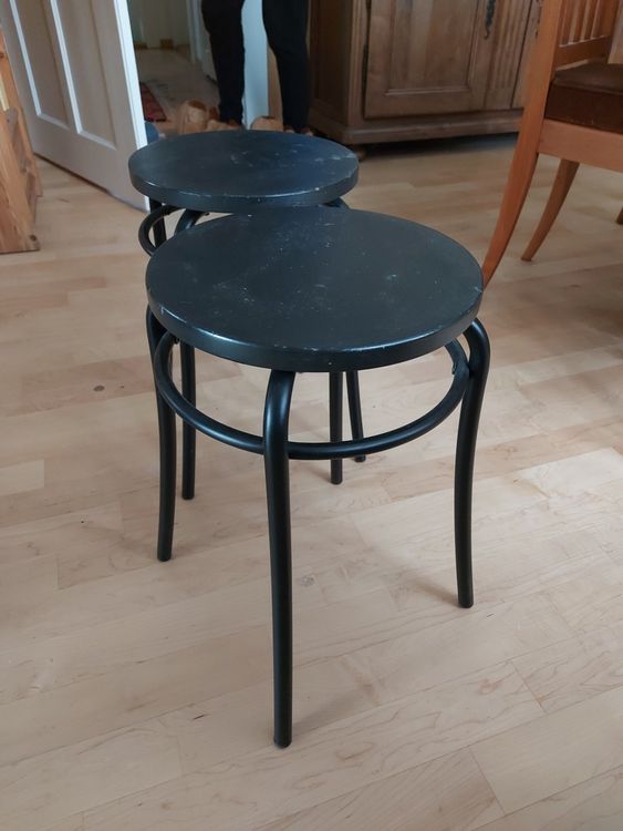 Hocker (Set aus 2 Stück), schwarz (Gebraucht) in Zürich für CHF 6 – nur ...