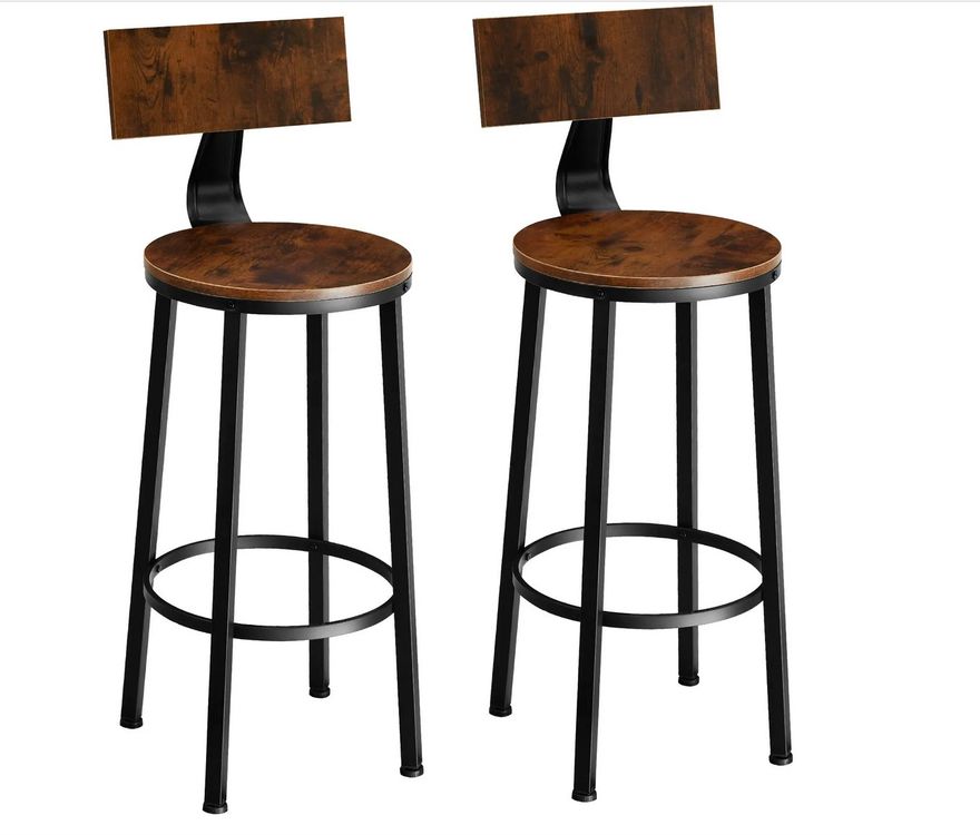 2er Set Barhocker Poole Industrial Holz dunkel, rustikal mi (Neu (gemäss Beschreibung)) in ...