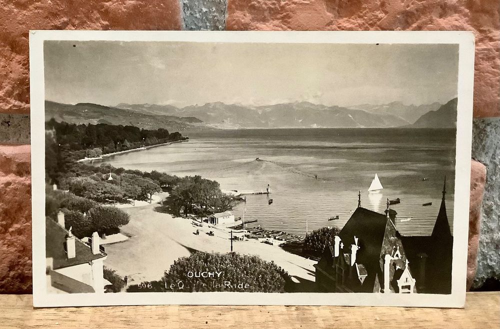 Alte Foto AK - OUCHY - Le Quai et la Rade - Lausanne (Gebraucht) in ...