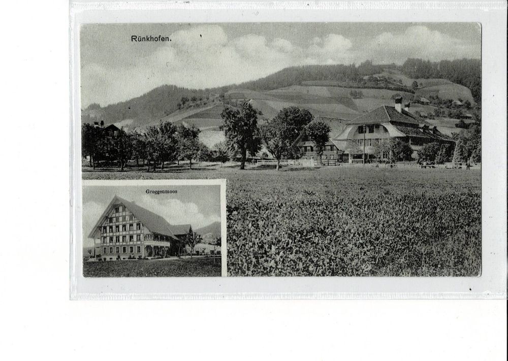 RÜNKHOFEN Bowil BE gel. ca 1920! Sehr schöne Zweibildkarte! | Kaufen auf Ricardo