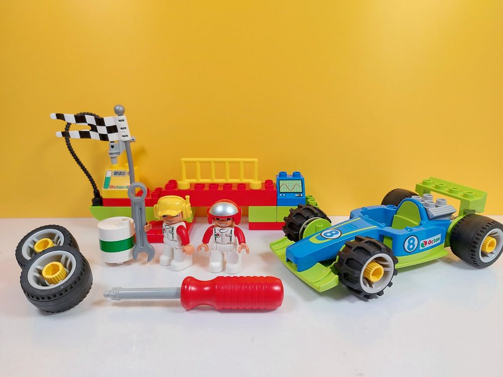Lego Duplo 6143 - Rennfahrzeug (Toolo - Räder zum schrauben) (Gebraucht ...