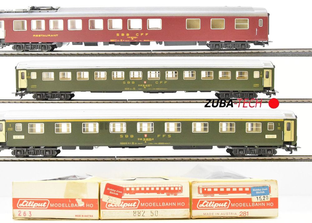 Liliput 3x RIC-Personenwagen SBB H0 GS mit OVP (Gebraucht) in St. Gallen für CHF 33 – mit ...