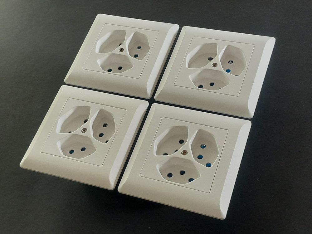 Hager kallysto.line Steckdosen 3x T13 Weiss 4 Stk. (Gebraucht) in ...