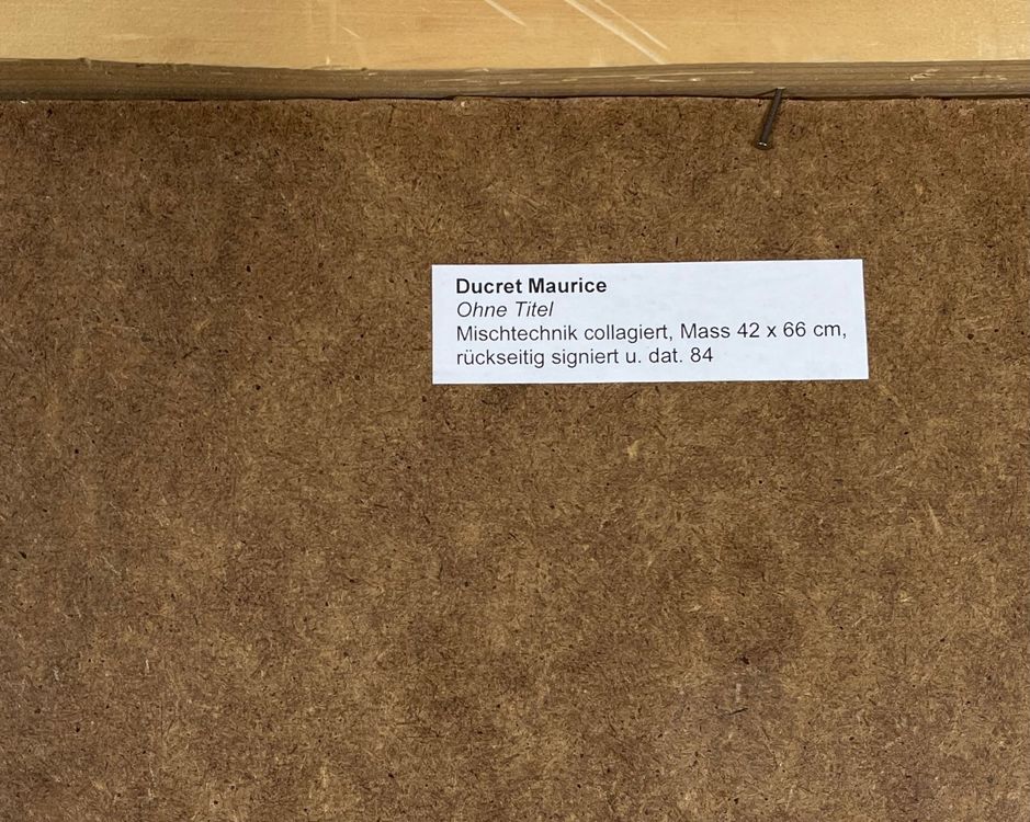 Maurice Ducret (1953)grosse Mischtechnik (Gebraucht) in Root für CHF 440 – mit Lieferung auf ...