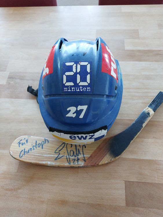 Original Helm und Siockschaufel von ZSC Legende E. Salis (Gebraucht) in ...