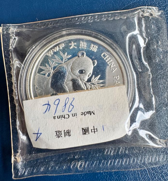 Silbermünze Panda WWF 1997,1/2 oz Ag.999, China, 3 Yuan (Gebraucht) in ...