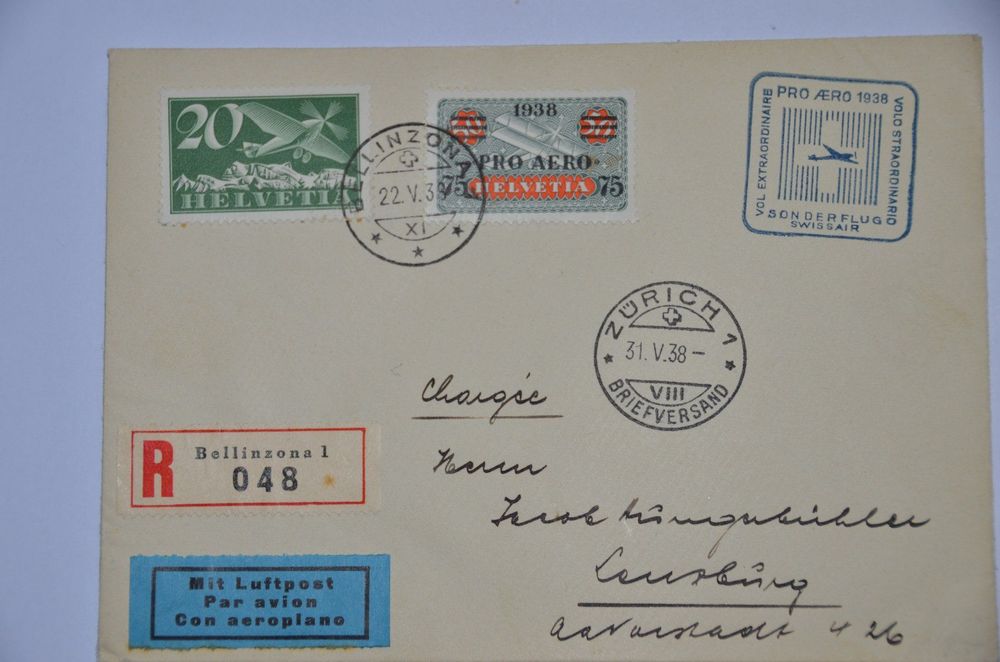 Flugpost / Pro Aero 1938 (Gebraucht) in Pfäffikon SZ für CHF 5 – mit Lieferung auf Ricardo kaufen
