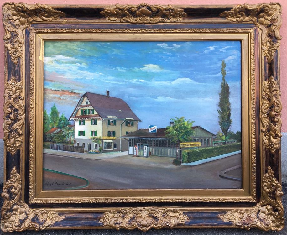 Karl Bock Dorfszenen Gemälde | Kaufen auf Ricardo