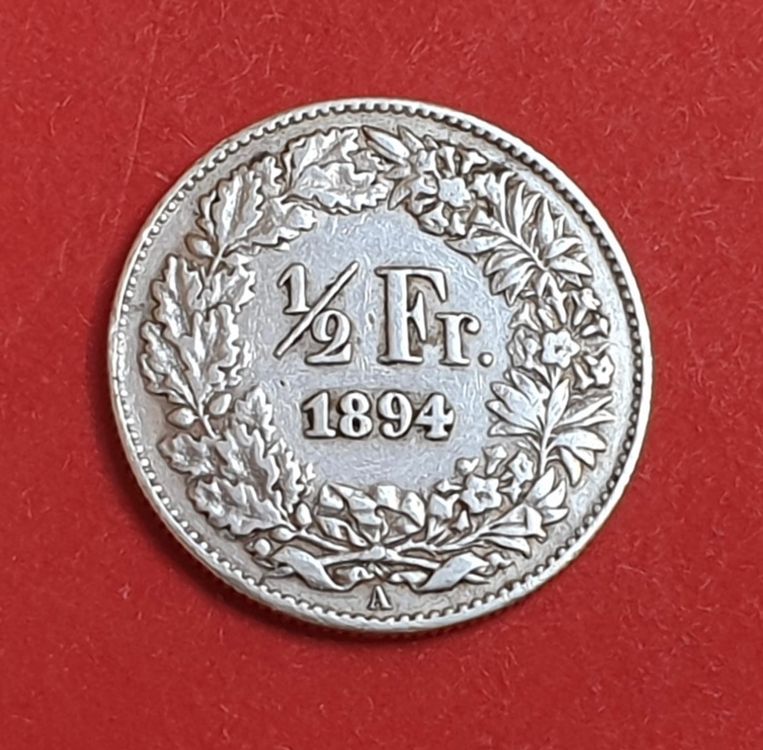 50 Rappen 1894 A „Silber“ vz (Gebraucht) in Uttigen für CHF 90 – mit Lieferung auf Ricardo kaufen
