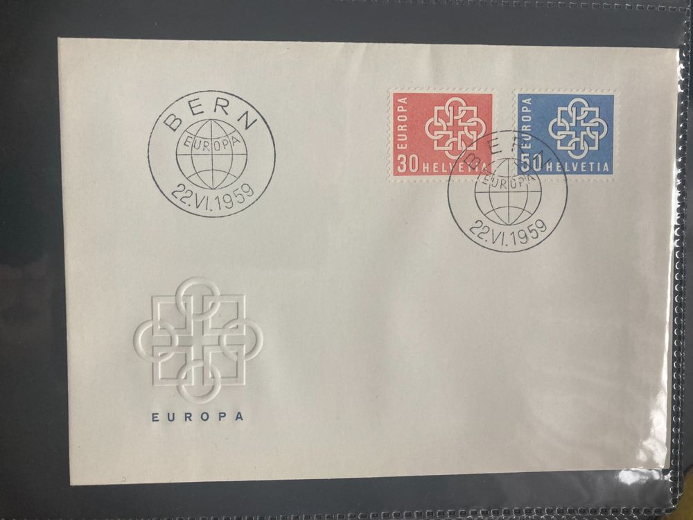 CH 1959 Ersttagsbrief Satz Europa CEPT (Neu (gemäss Beschreibung)) in Liestal für CHF 2 – mit ...