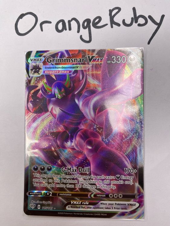 Grimmsnarl VMAX 115/189 Darkness Ablaze DAA English (Neu (gemäss ...