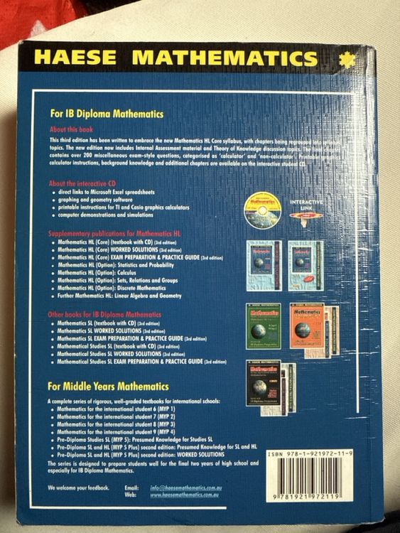 Haese Mathematics HL (Core) third edition (Gebraucht) in Thörishaus für ...