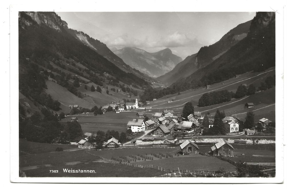 Weisstannen (SG) Dorfpartie mit Kirche - Gross - um 1940 (Gebraucht) in Engelburg für CHF 7.9 ...