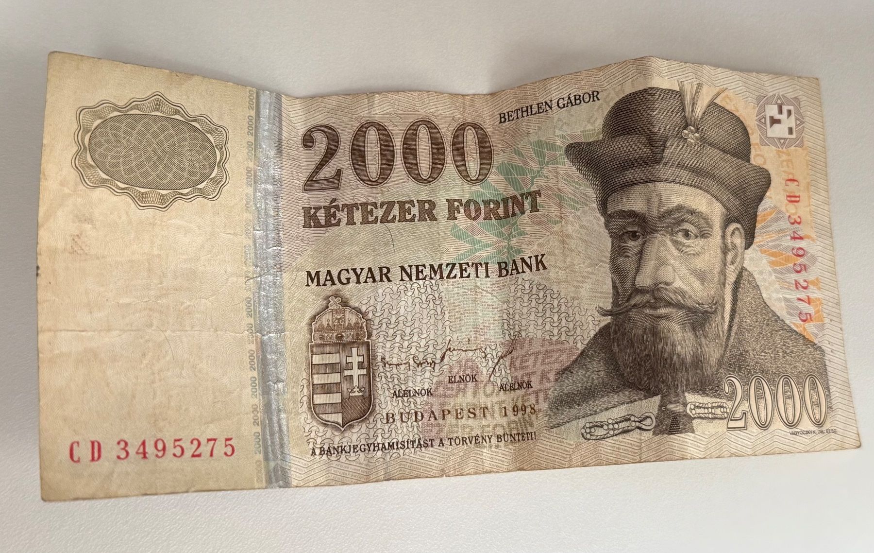Ancien billet de 2000 forints hongrois - 1998 (D'occasion) à Denges ...
