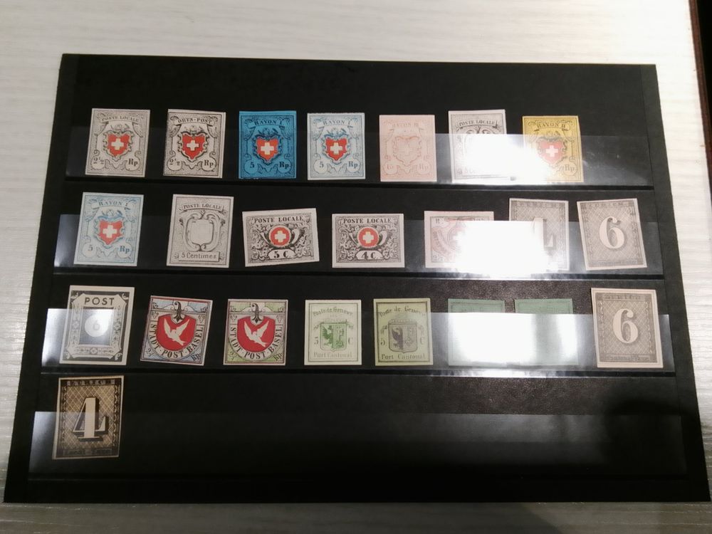 Collection timbres poste suisses anciens répliques (Gebraucht) in für ...