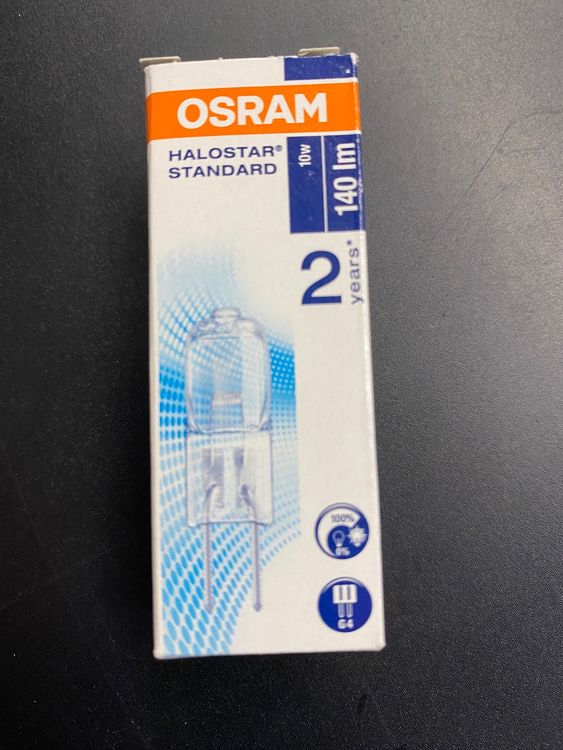 15x OSRAM Halogenlampen HALOSTAR 10W G4 (Neu und originalverpackt) in ...