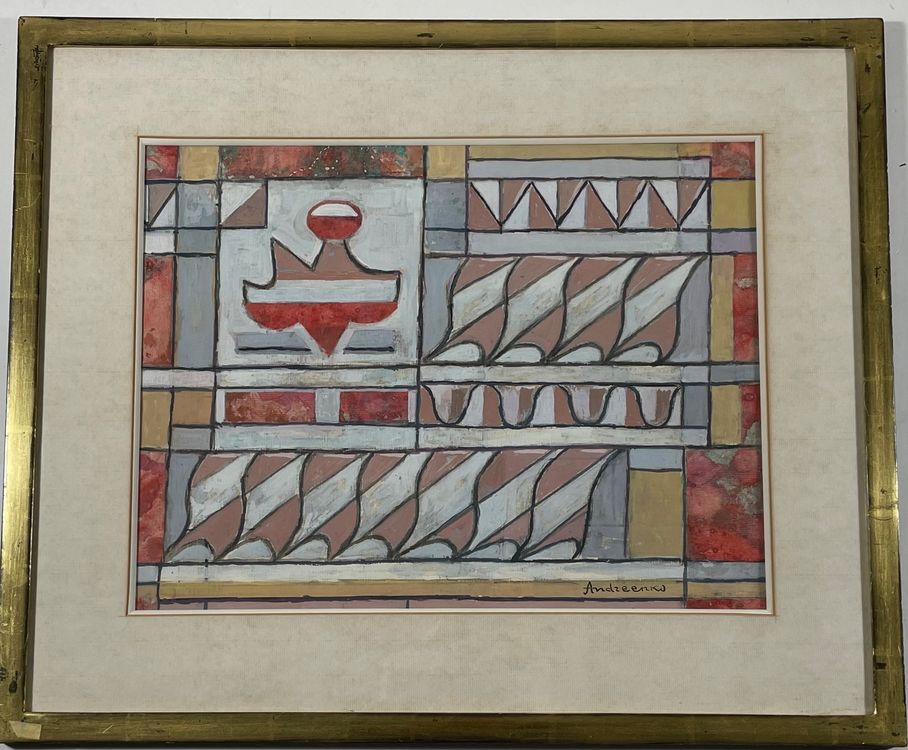 Michel Andreenko (1894-1982) grosse Gouache (Gebraucht) in Root für CHF 145 – mit Lieferung auf ...