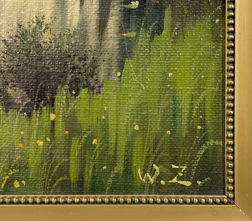 Antikes Wald Szene Gemälde Monogrammiert (Gebraucht) in Root für CHF 20 – mit Lieferung auf ...