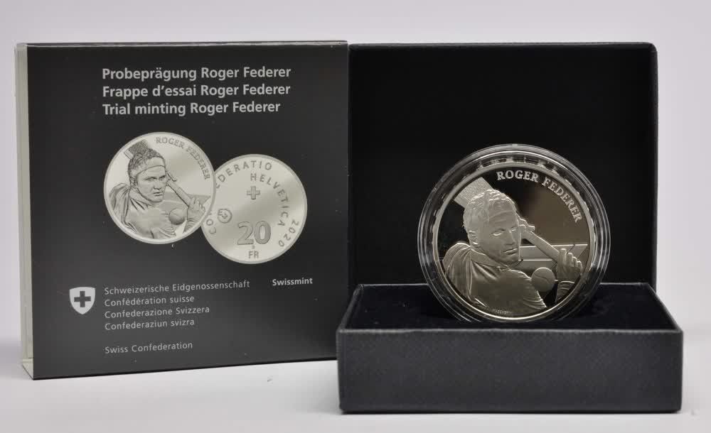 Probeprägung «zu ehren Roger Federer 2020» **RAR** (Neu und ...