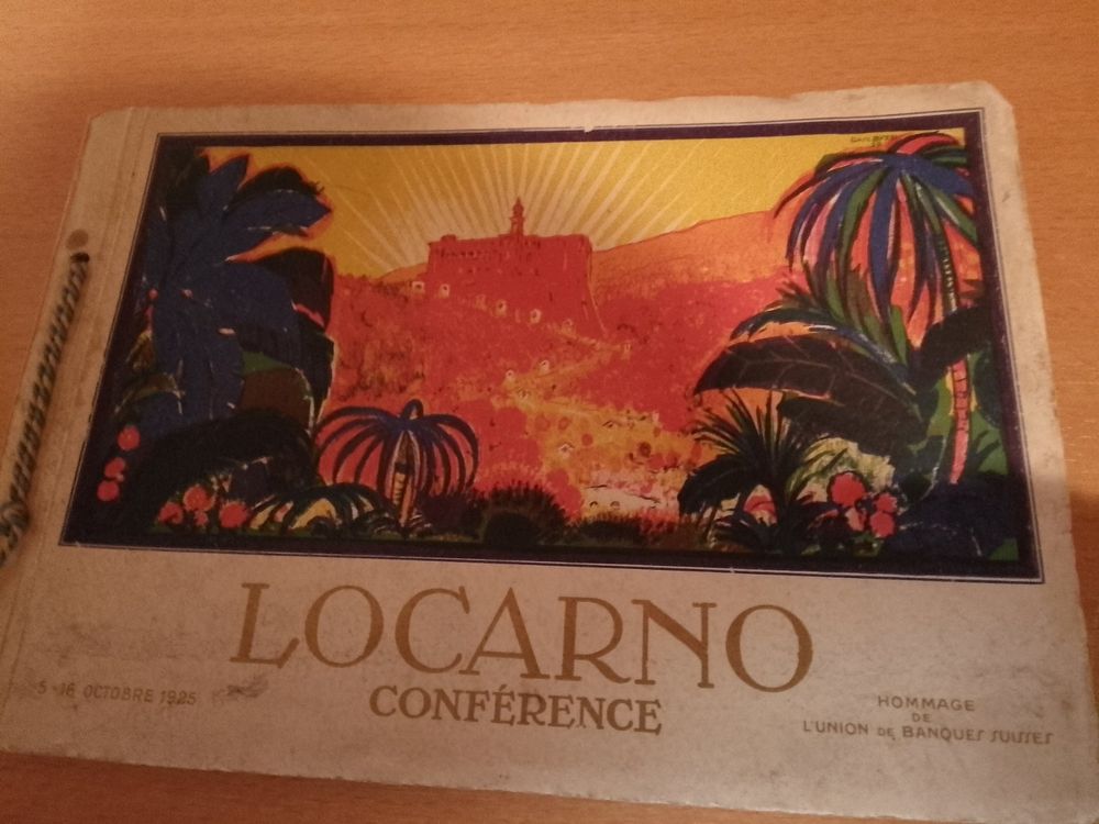 Locarno Conference Hommage De L'Union De Banques Suisses1925 (Gebraucht ...