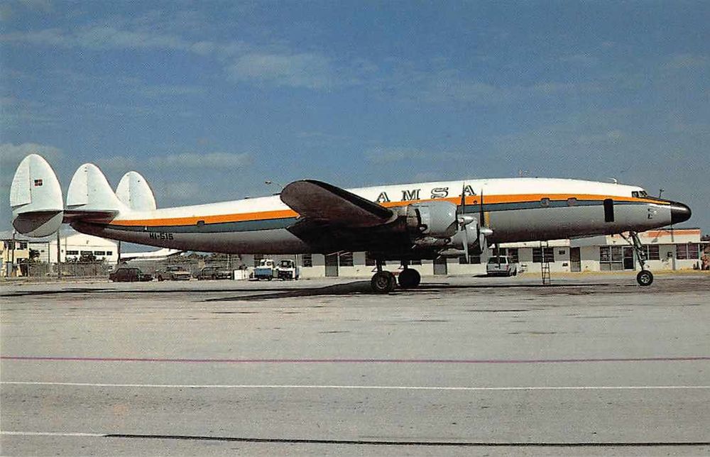 Schöne Ansichtkarte Super Constellation AMSA Lockheed C-121C (Gebraucht ...