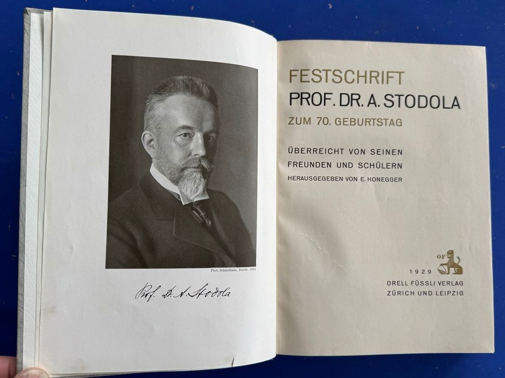 Festschrift Prof. Dr. A. Stodola zum 70. Geburtstag. (Gebraucht) in ...