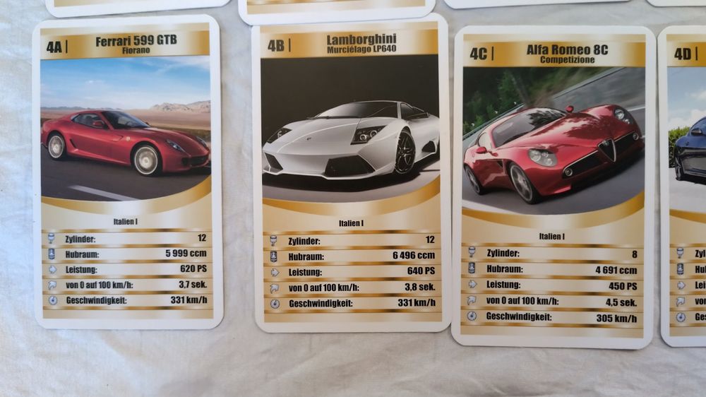 Auto Quartett Sportflitzer / Mit 32 Karten ab Fr. 4.- (Gebraucht) in ...