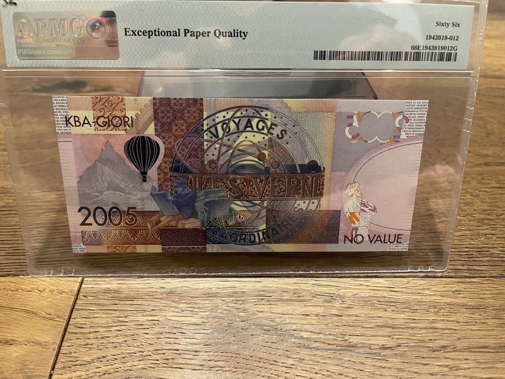 Seltene KBA-Giori Banknote, 2005 No Value, Jules Verne! (Neu und ...