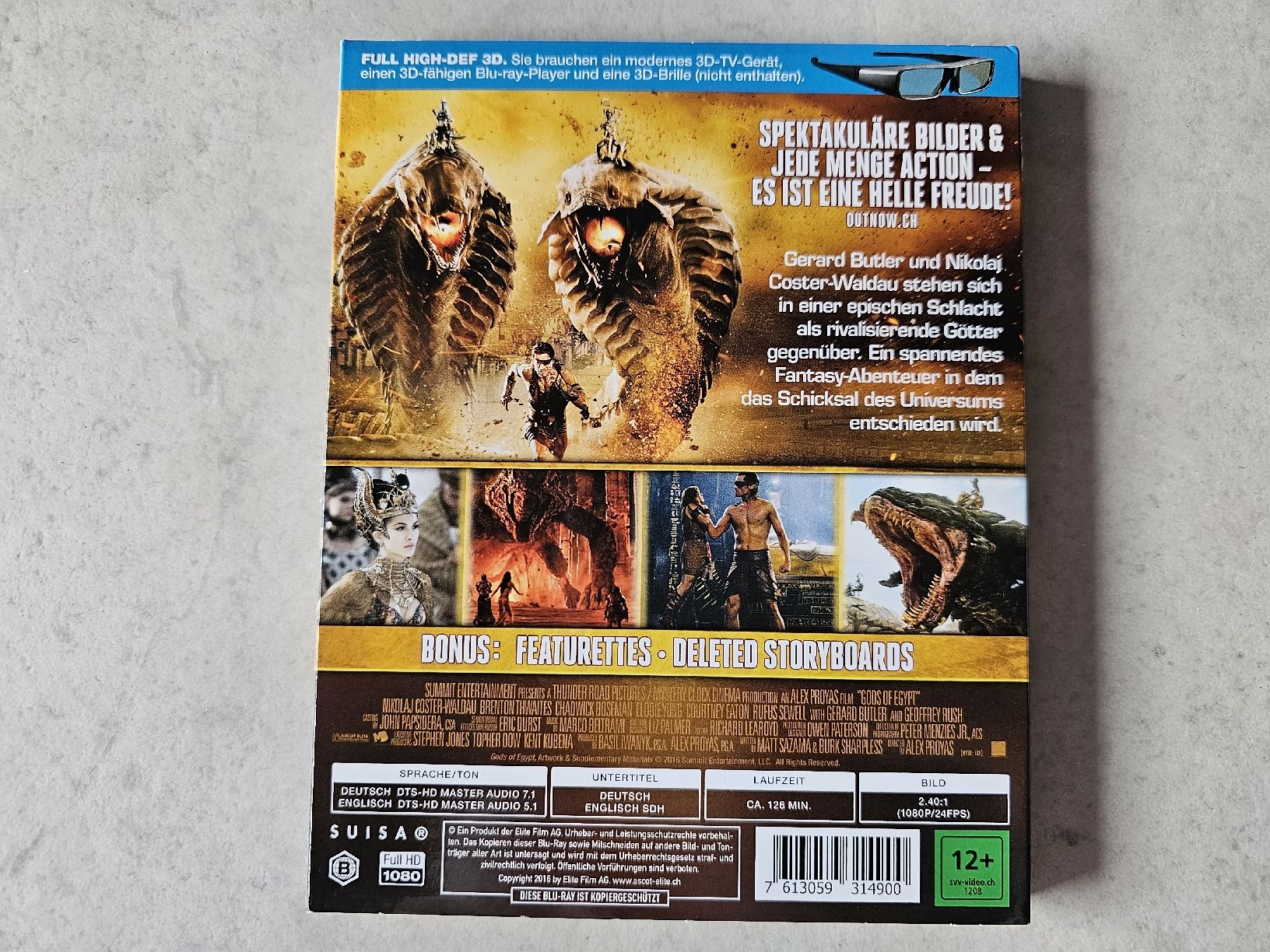 Gods Of Egypt / Bluray 3D + 2D (Gebraucht) in Schneisingen für CHF 2.5 ...