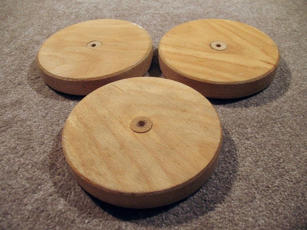 3 Holz Räder Massiv Buche für Fahrzeuge Wagen Basteln (Gebraucht) in ...