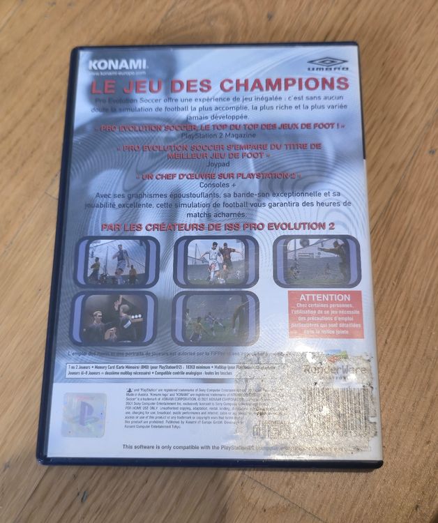 Pro Evolution Soccer PS2 - Jeu de foot culte (D'occasion) à Genève pour ...