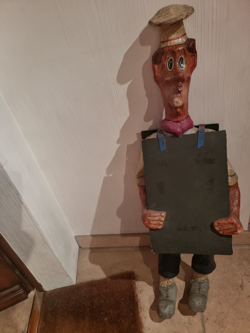 Chef en papier mâché décoratif avec tableau noir,Hte.120 cm (D'occasion ...