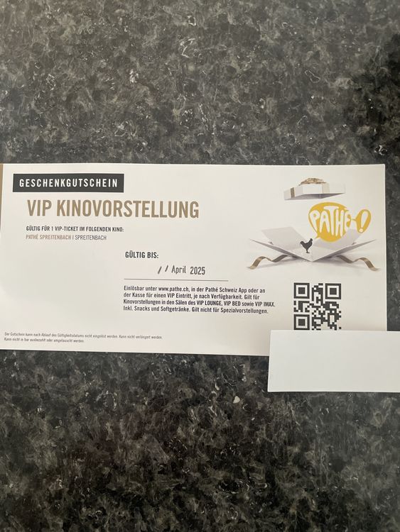 VIP Kinovorstellung in Pathe Spreitenbach (Neu (gemäss Beschreibung ...