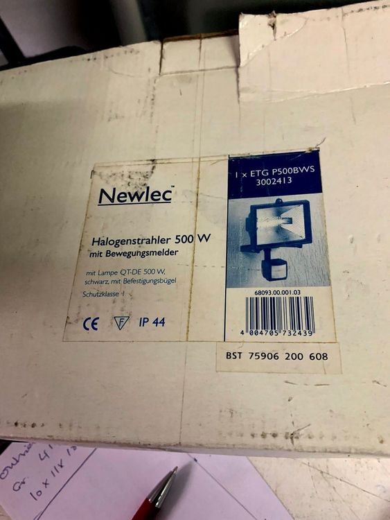 Halogenstrahler Newlec * 500W mit Bewegungsmelder (Gebraucht) in Emmen ...