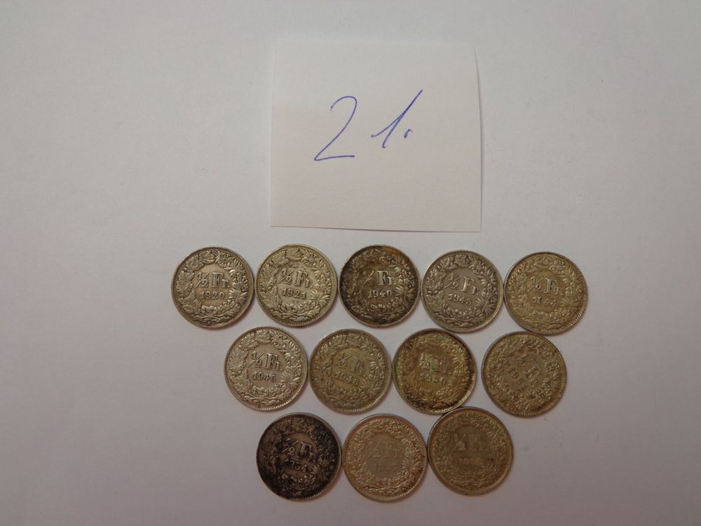 Münzen, Geld, Rappen, Franken, Sammlung, Antik, Silber (Gebraucht) in Andeer für CHF 13 – mit ...