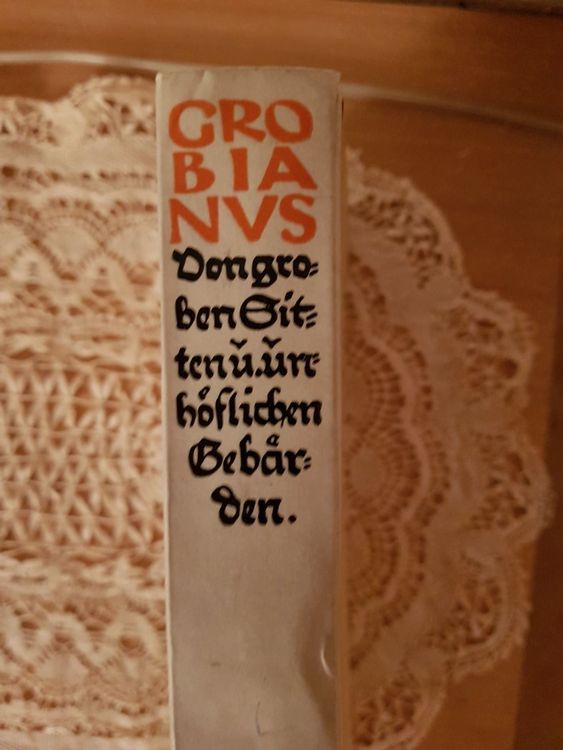 GROBIANUS. VON GROBEN SITTEN U. UNHÖFL. (Gebraucht) in zürich für CHF ...