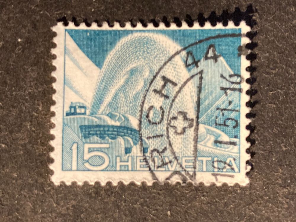 Schweiz 1951 Schneeschleuder 15 Vollstempel ZÜRICH 19.I.51 (Gebraucht) in Liestal für CHF 2 ...
