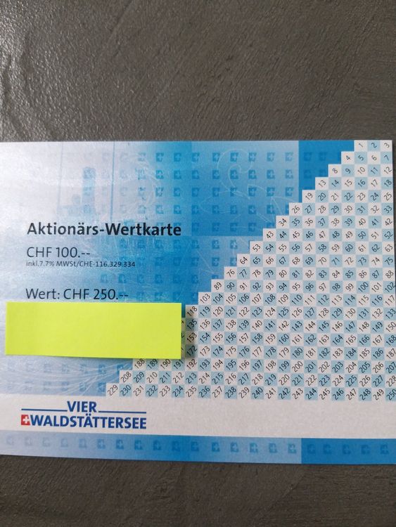 Wertkarte Viewaldstättersee (Neu (gemäss Beschreibung)) in Nänikon für CHF 150 – mit Lieferung ...