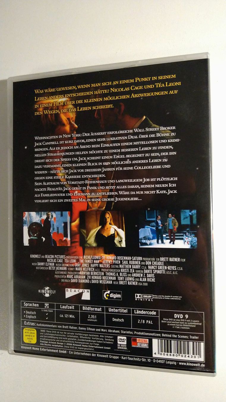 DVD - FAMILY MAN - Nicolas Cage und Téa Leoni - von 2000 (Gebraucht) in ...