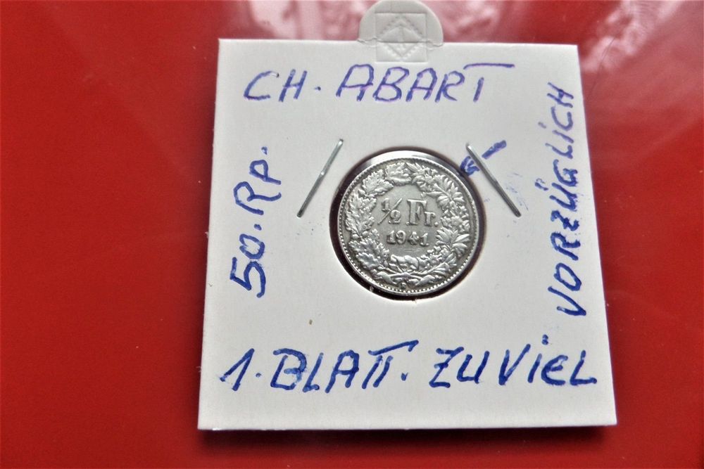 Schweizer Münze Abart CHF 50 Rappen 1941 | Kaufen auf Ricardo