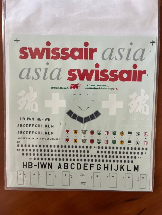 1/144 Decals Swissair DC-10 und MD-11 (Neu und originalverpackt) in für ...