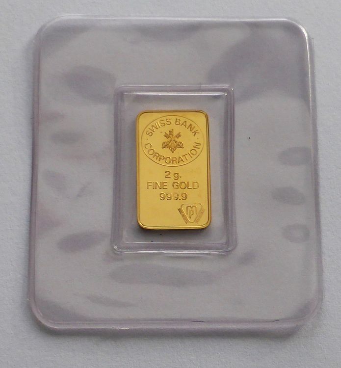 2 Gramm GOLDbarren - Finegold 999.9 - SBG / SBC (Neu und ...