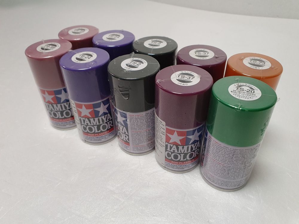 diverse Tamiya Color Spraydosen TS-... Acryl (10 Stk) Nr.2 (Neu und ...