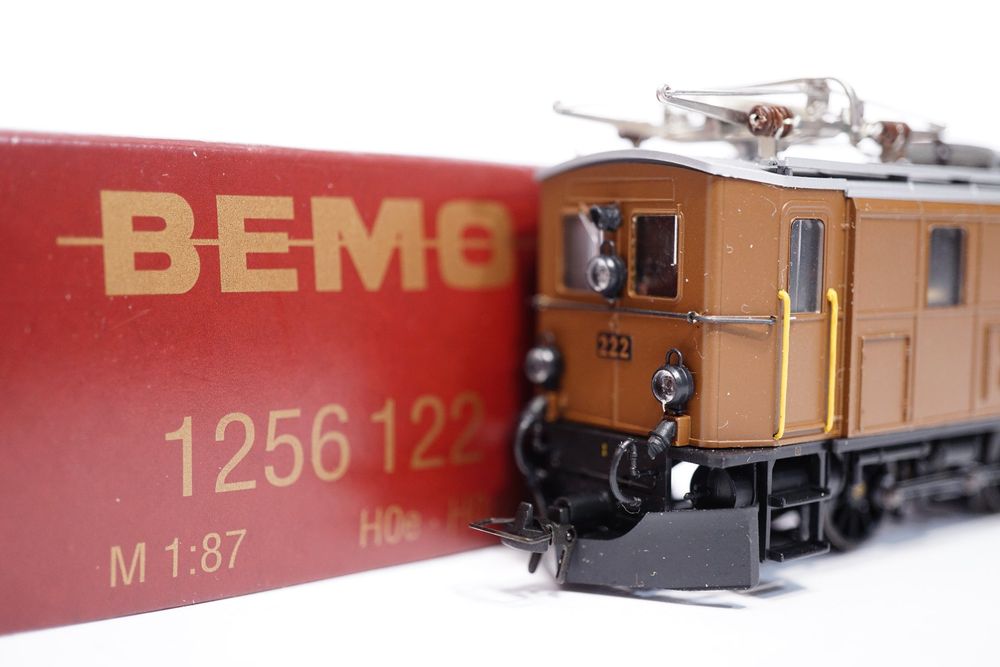 4∑ Bemo 1256 127 RhB Ge 2/4 BN 222 Stangelok braun | Kaufen auf Ricardo