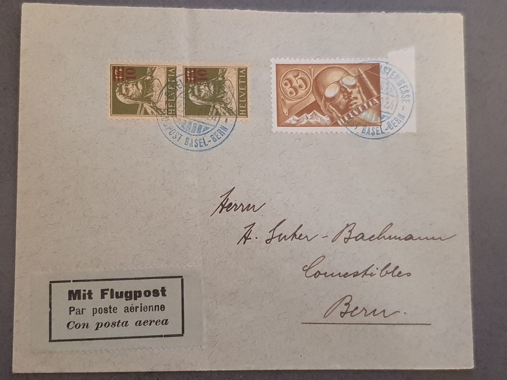Flugpost Basel - Bern - Mustermesse (Gebraucht) in Balgach für CHF 12 – mit Lieferung auf ...